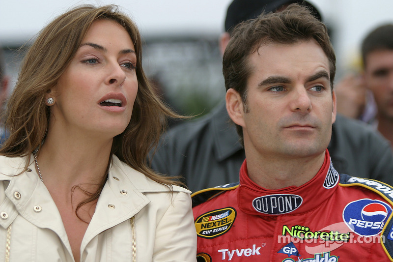 Jeff Gordon with girlfriend Ingrid at Daytona 500